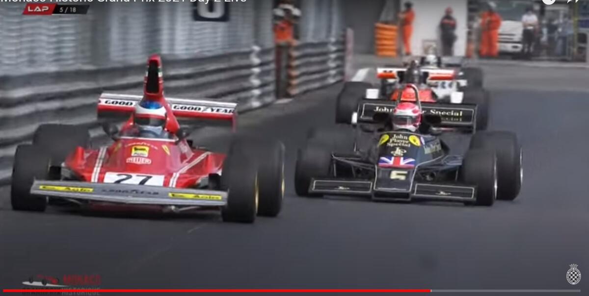 Historische F1-auto's scheuren door Monaco - Grand Prix Radio