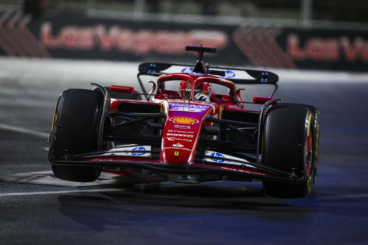 Charles Leclerc snelste in eerste vrije training Las Vegas - Grand Prix ...
